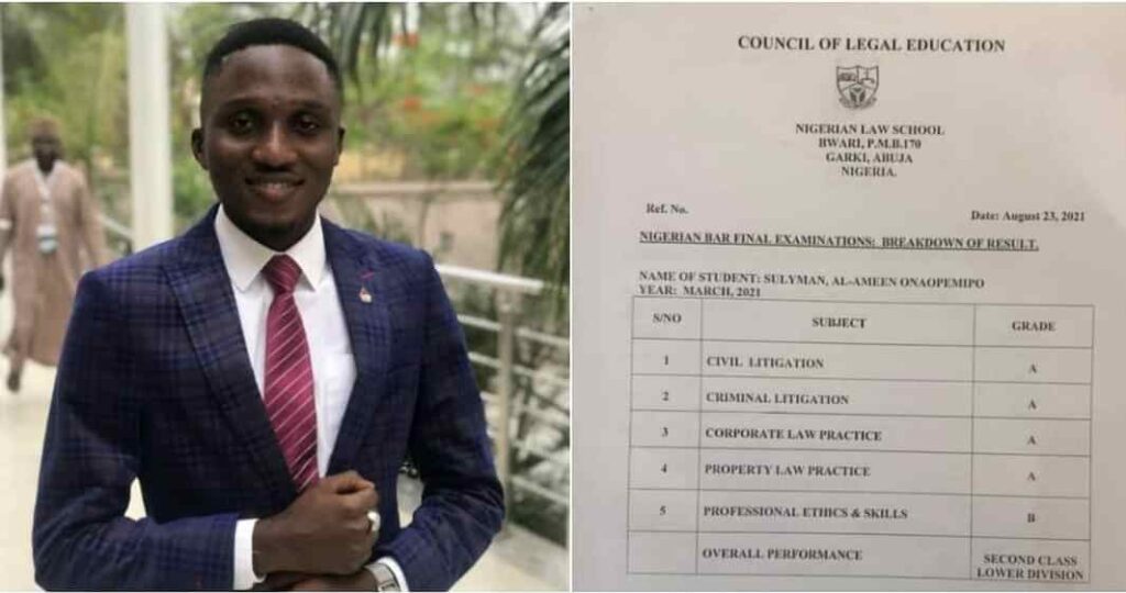 LAW STUDENT GRADUATES WITH 2ND CLASS LOWER DESPITE HAVING 4 A AND 1 B ...